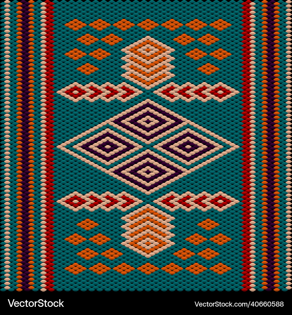 Folk ornament national pattern ethnic embroidery Vector Image