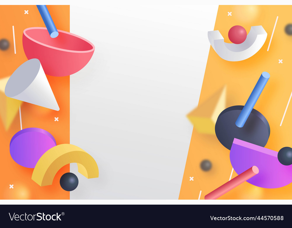 Gradient 3d geometric background design Royalty Free Vector