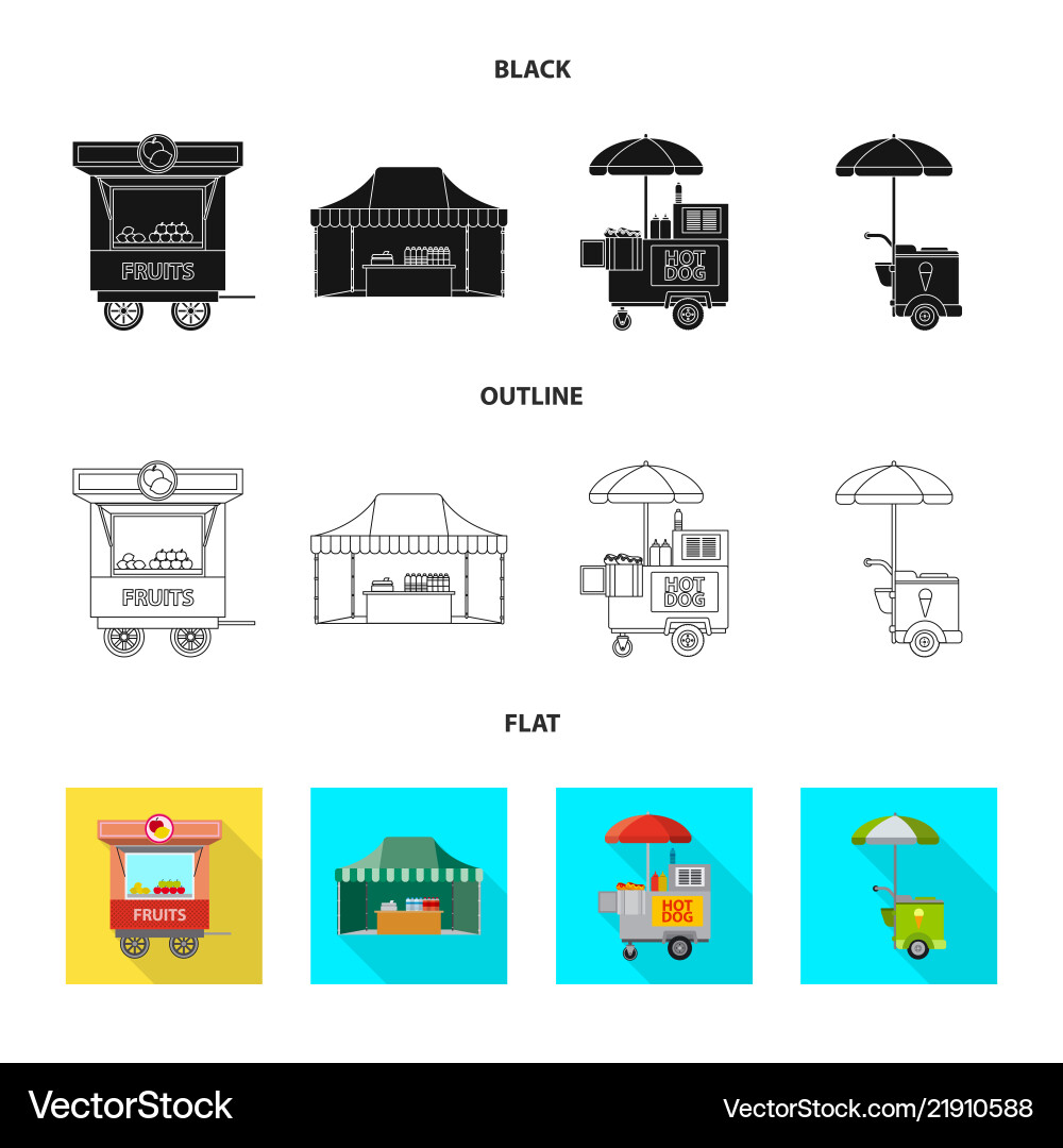 Market and exterior logo Royalty Free Vector Image