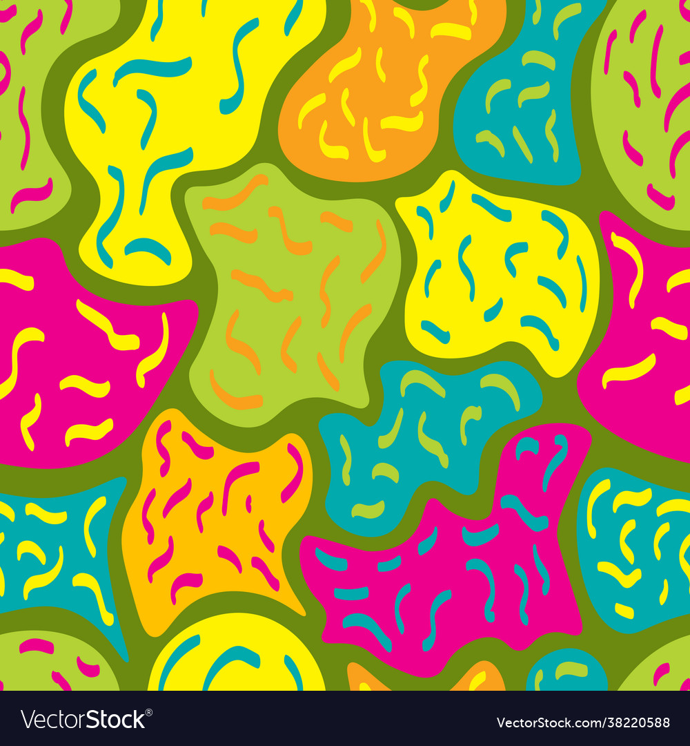 Seamless repeating pattern colored shapes Vector Image