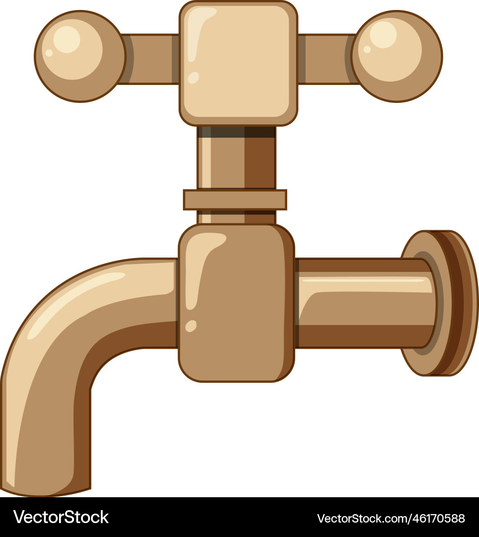 Water tap isolated on white background Royalty Free Vector