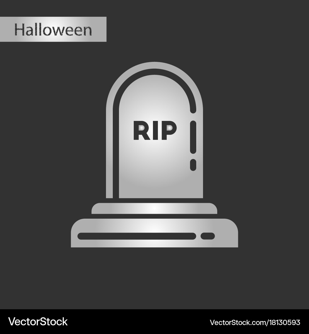 Black and white style icon halloween grave Vector Image