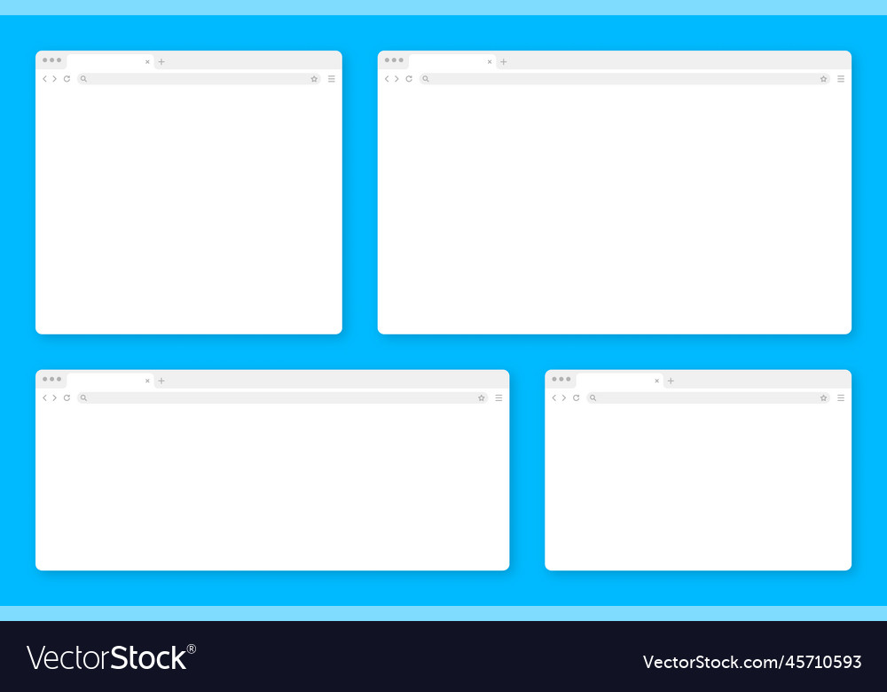 Blank web browser window with tab toolbar Vector Image