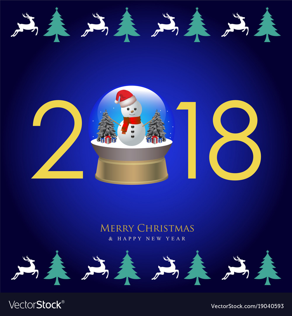 Christmas and happy new year greeting card Vector Image