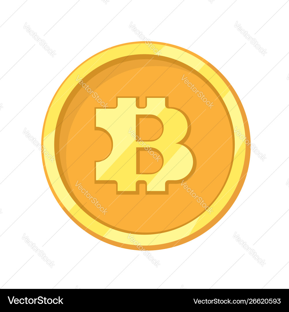 Crypto currency symbol bitcoin sign icon Vector Image