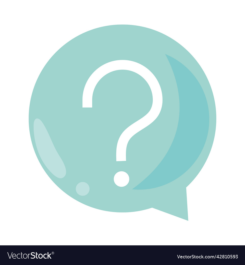 Question mark in bubble Royalty Free Vector Image