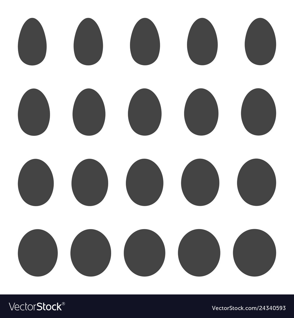 Set egg shape egg patterns Royalty Free Vector Image