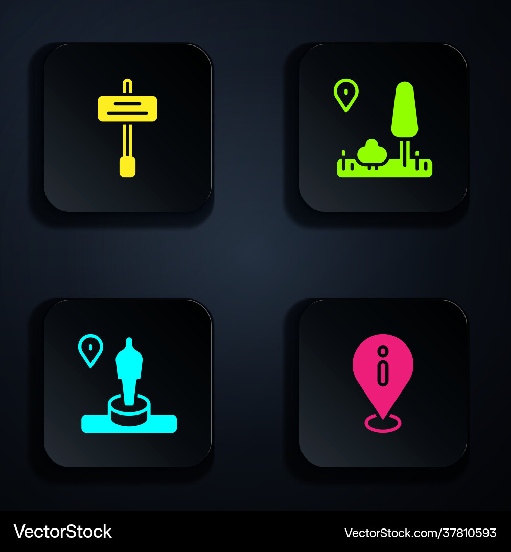 Set location with information road traffic sign Vector Image