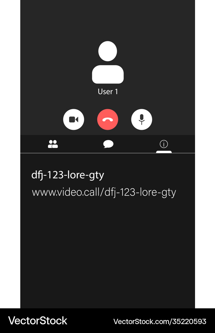 Ui ux video conference meet calls window Vector Image