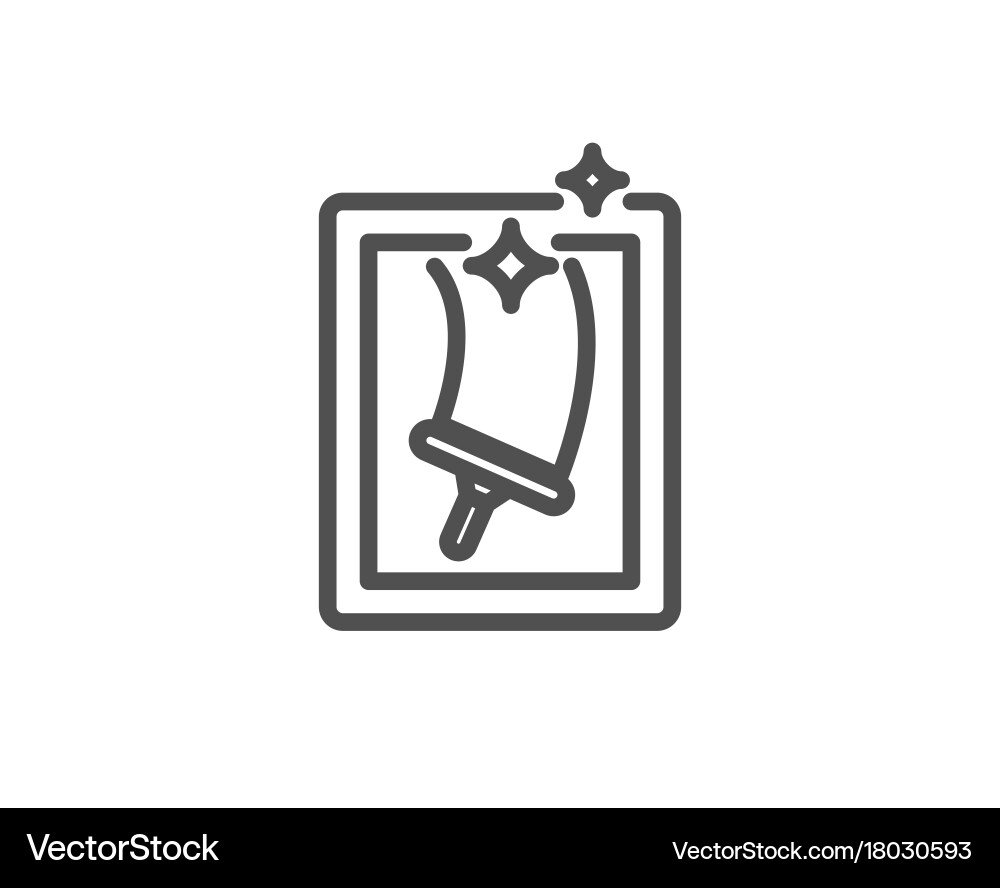 Window cleaning line icon washing service Vector Image