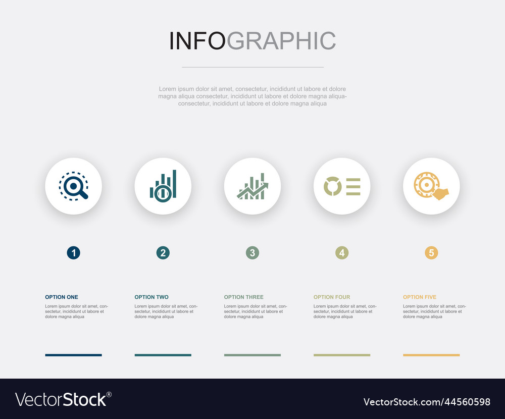 Analytics data visualization linear graph info Vector Image