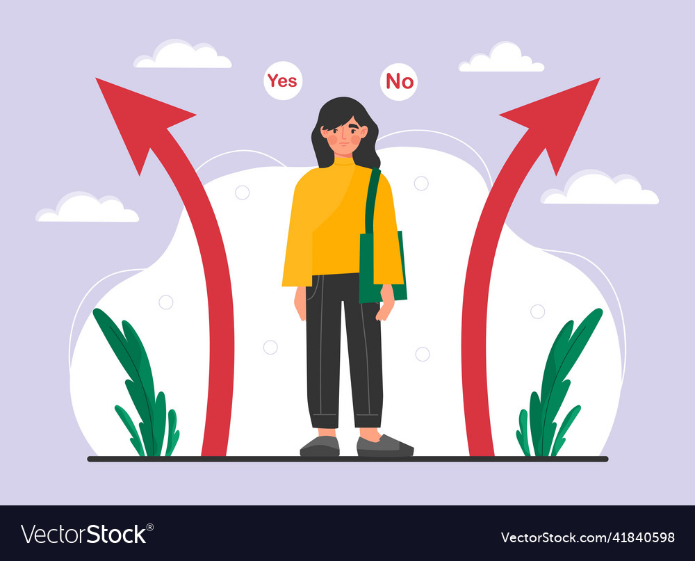 Decision making concept Royalty Free Vector Image
