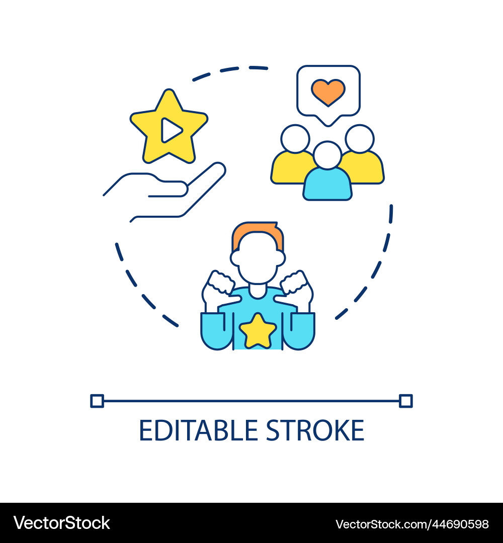 Personal brand development concept icon Royalty Free Vector