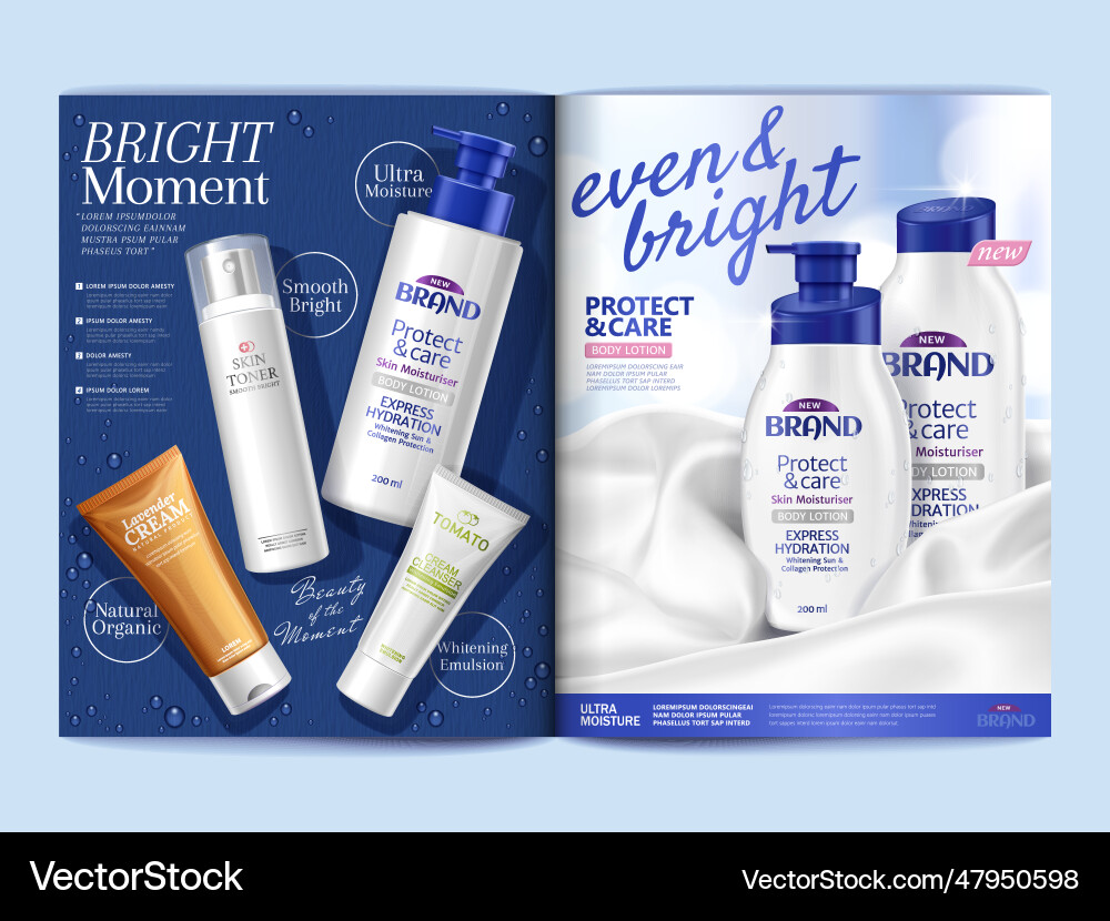 Skin care magazine Royalty Free Vector Image - VectorStock