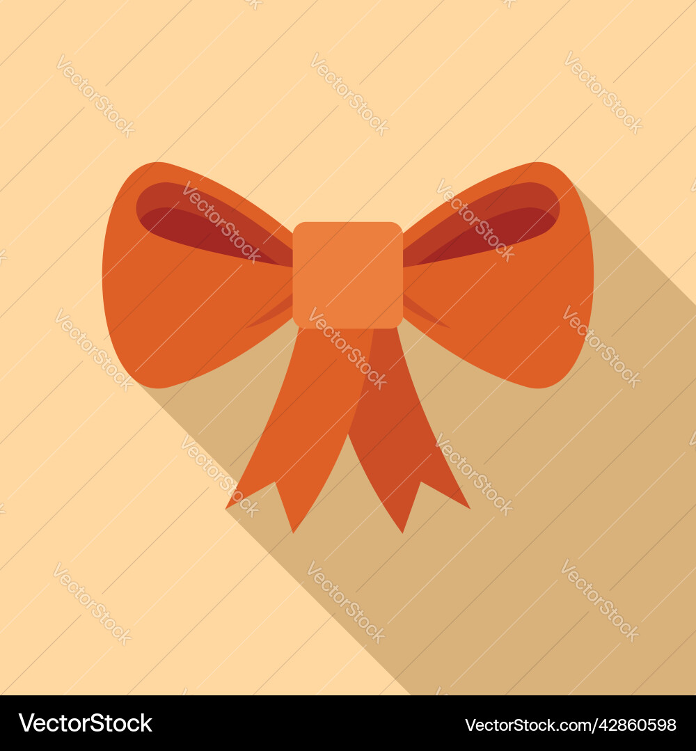 Surprise ribbon bow icon flat happy gift Vector Image