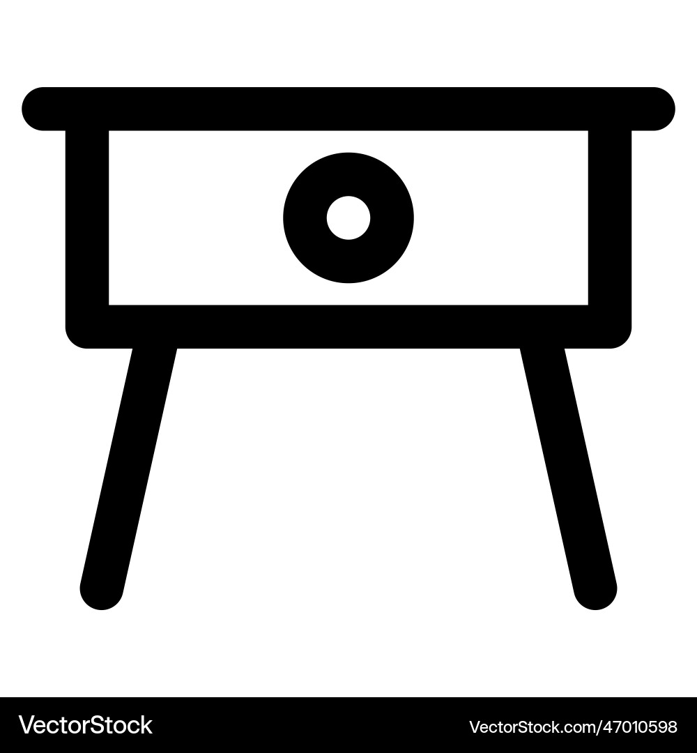 Wooden bedside table for the master bedroom Vector Image