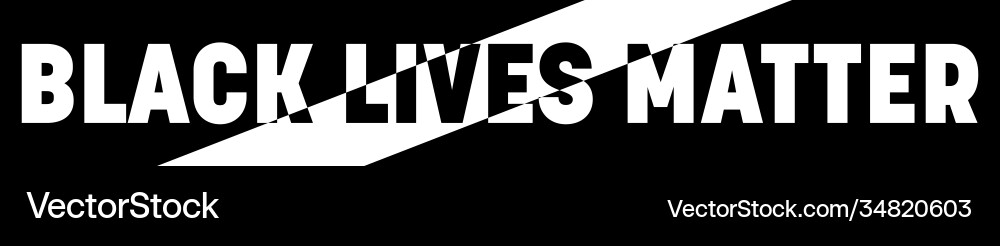 Black lives matter high contrast banner Royalty Free Vector