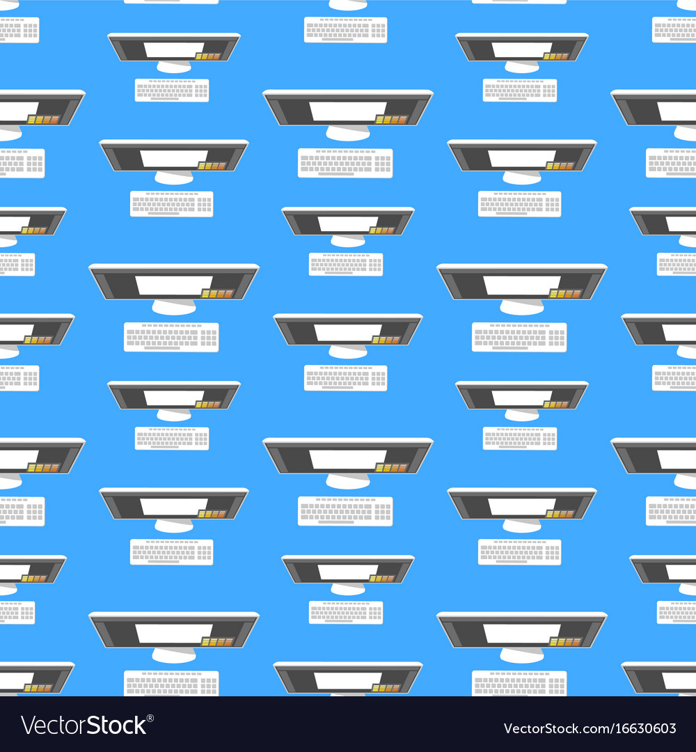 Cartoon electronic devices background pattern Vector Image