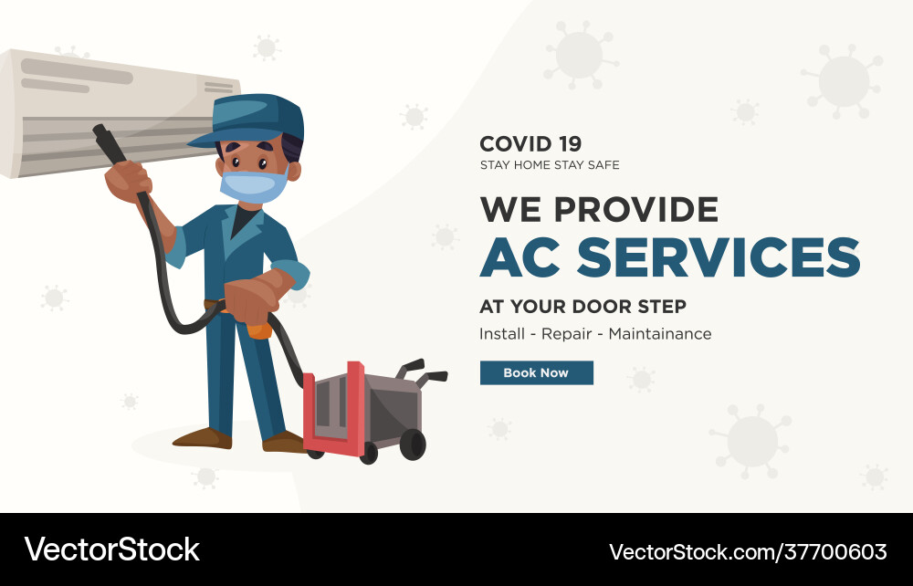 Covid 19 stay home safe banner design Royalty Free Vector