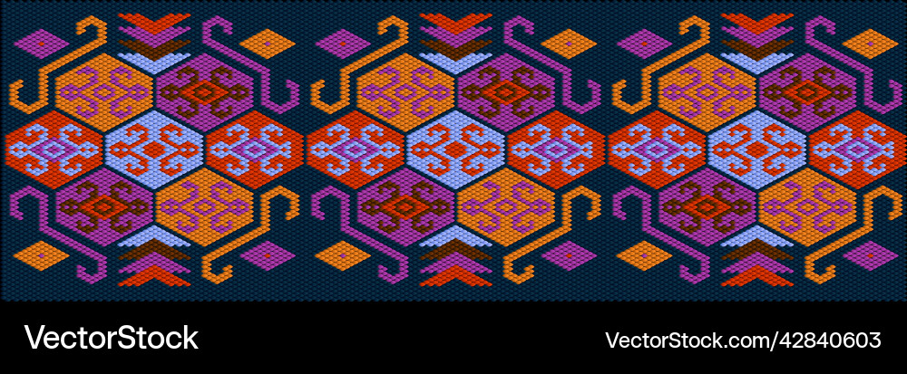 Folk ornament national pattern ethnic embroidery Vector Image