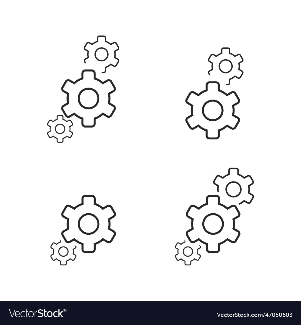 Gear icon template color editable Royalty Free Vector Image