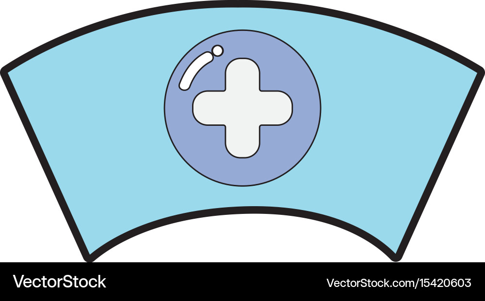 Nurse hat element that used in the hospital Vector Image