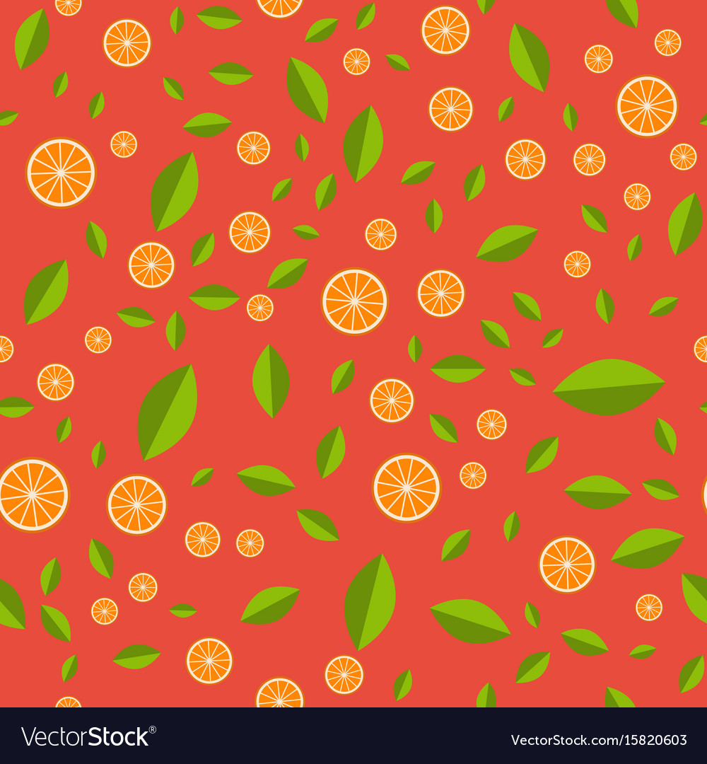Orange pattern seamless Royalty Free Vector Image
