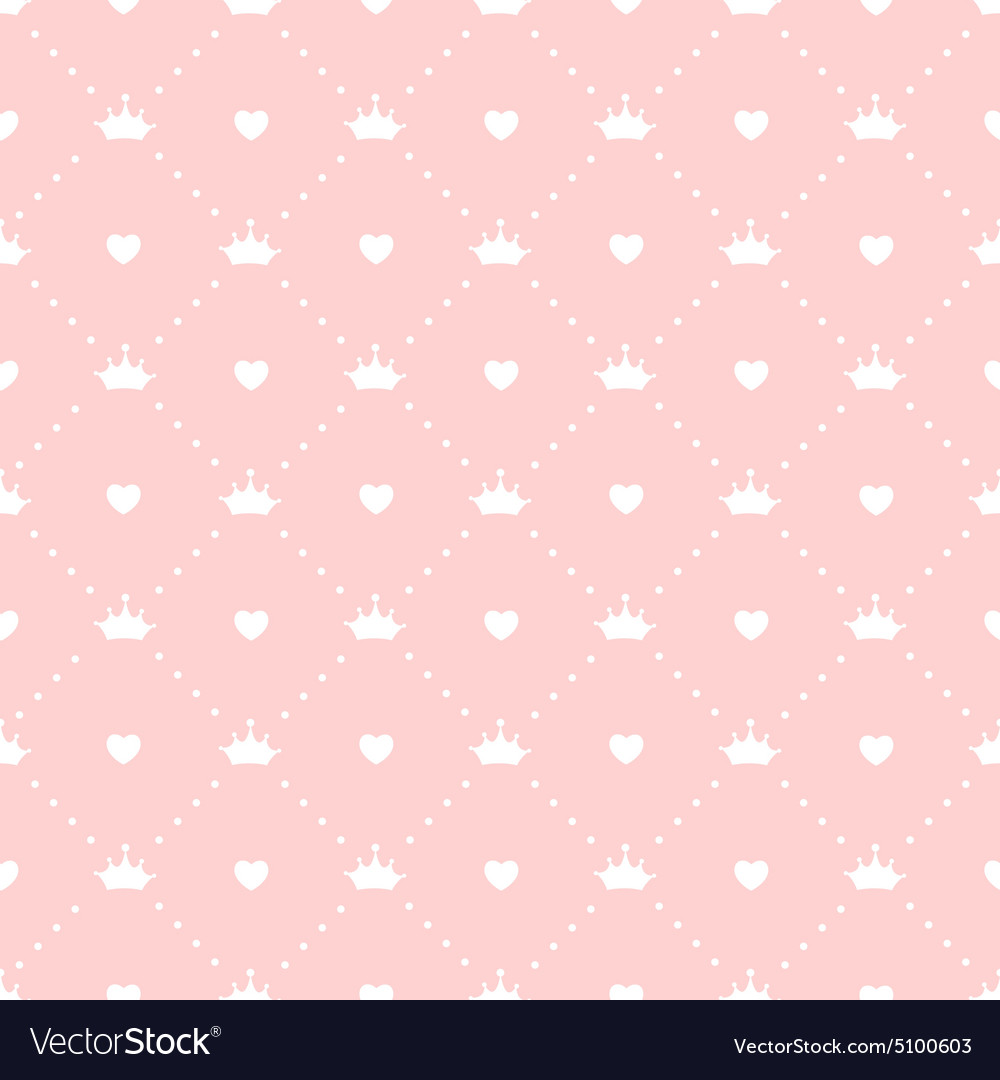 Princess seamless pattern background Royalty Free Vector
