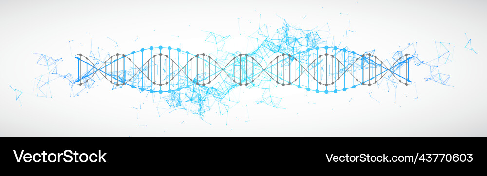 Science template wallpaper or banner with a dna Vector Image
