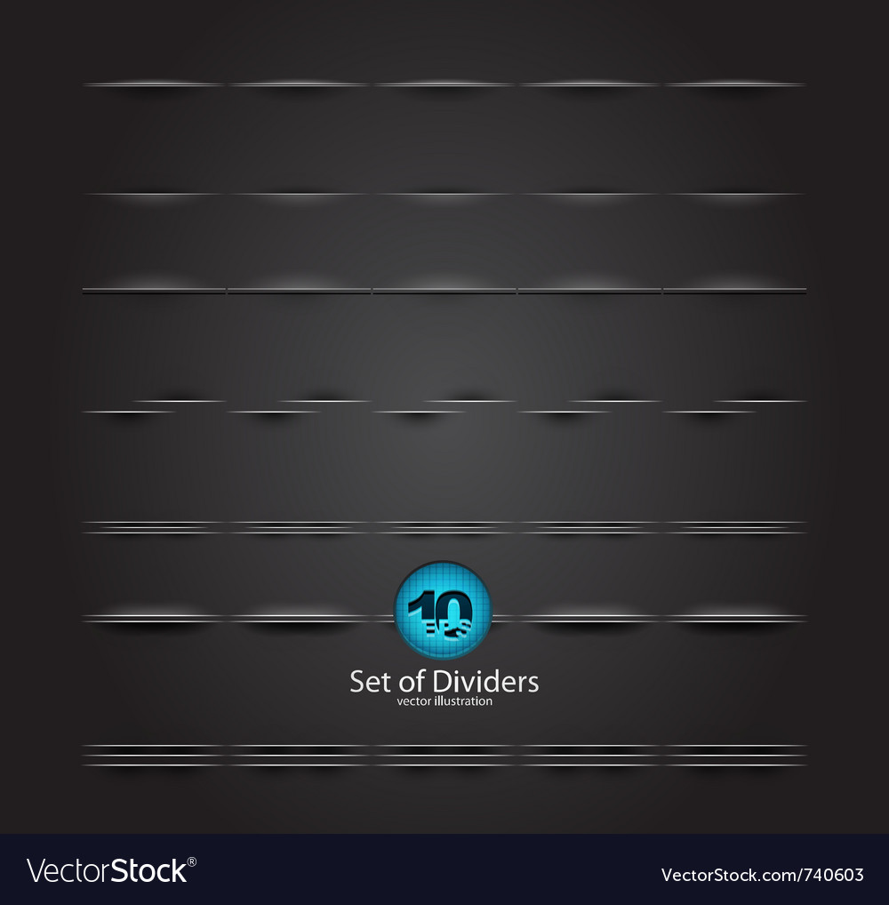 Web divider set Royalty Free Vector Image - VectorStock