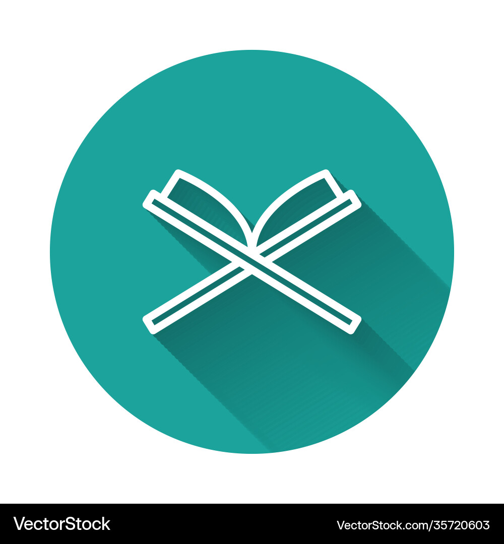 White line holy book koran icon isolated Vector Image