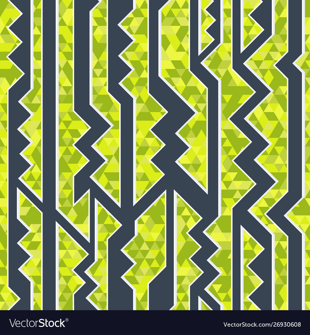 Green geometric seamless pattern Royalty Free Vector Image