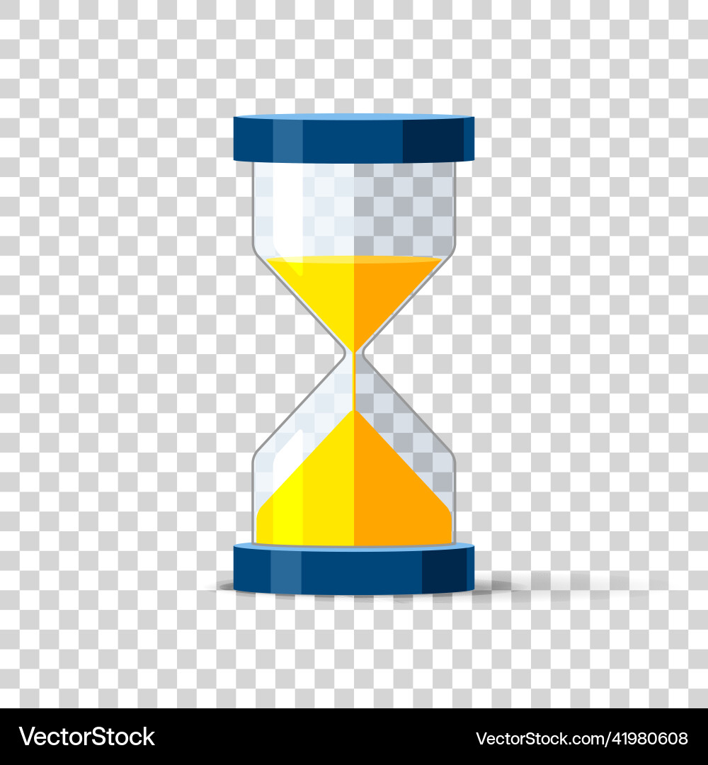 Hourglass icon in flat style sandglass timer Vector Image