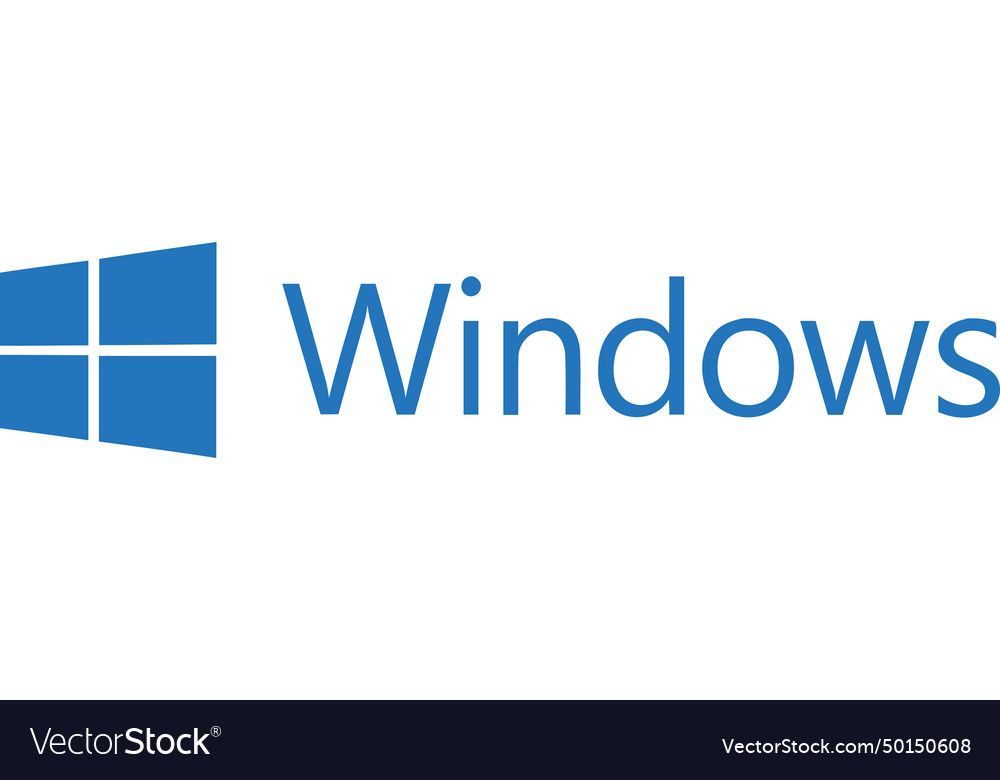 Microsoft window logos operating system Royalty Free Vector