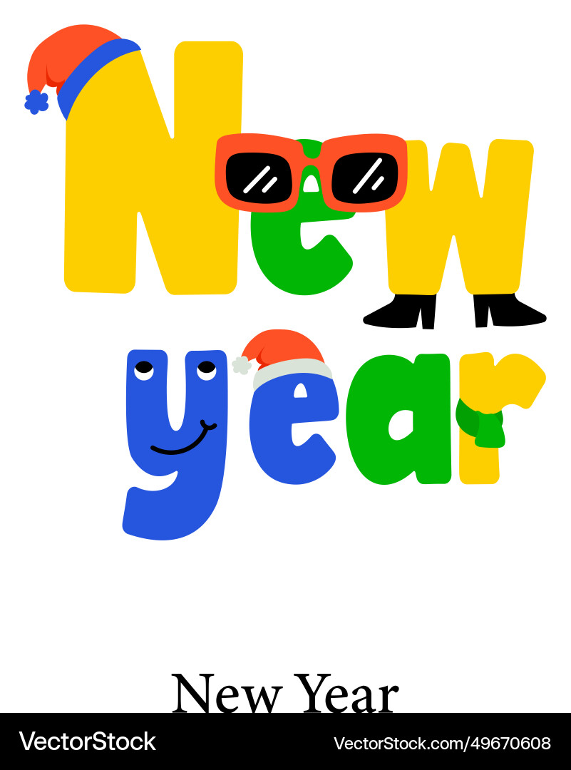 New year Royalty Free Vector Image - VectorStock