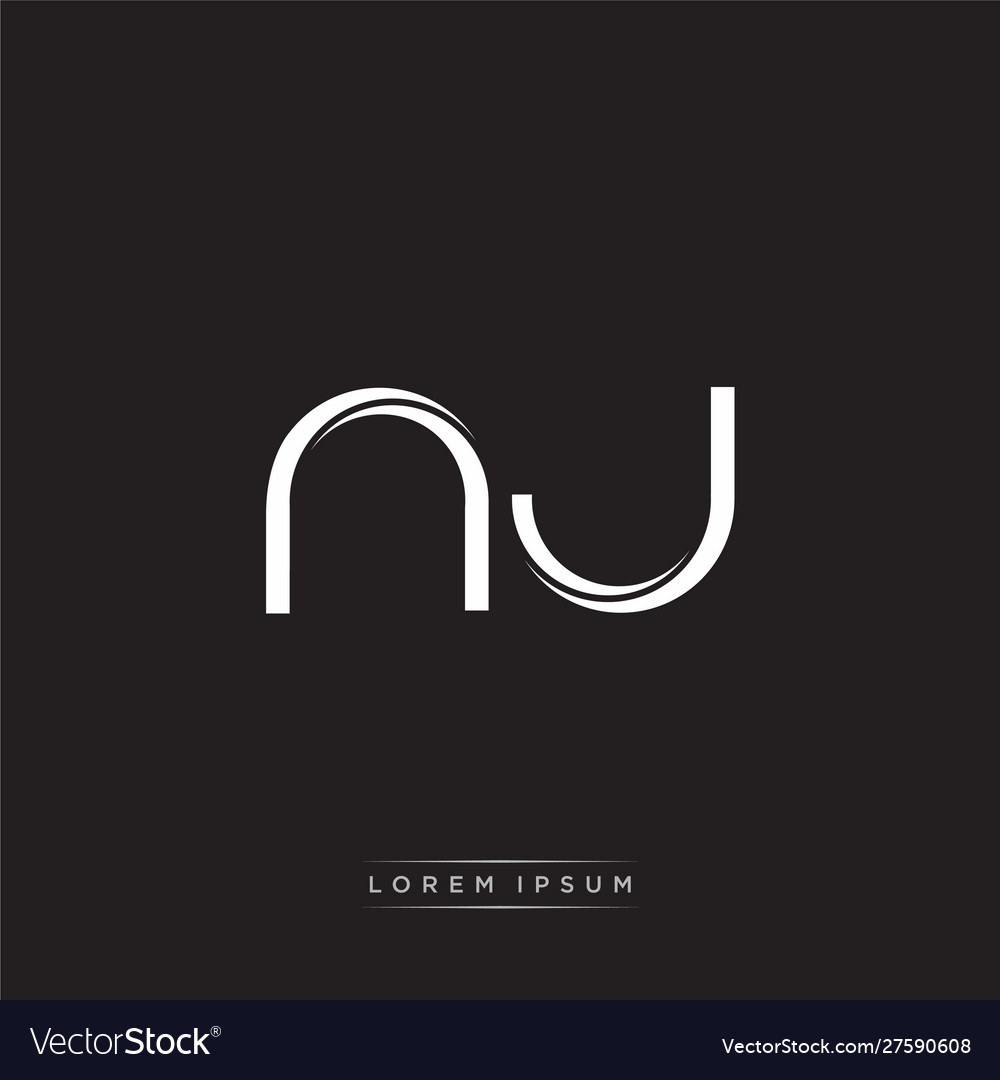 Nj Initial Letter Split Lowercase Logo Modern Vector Image