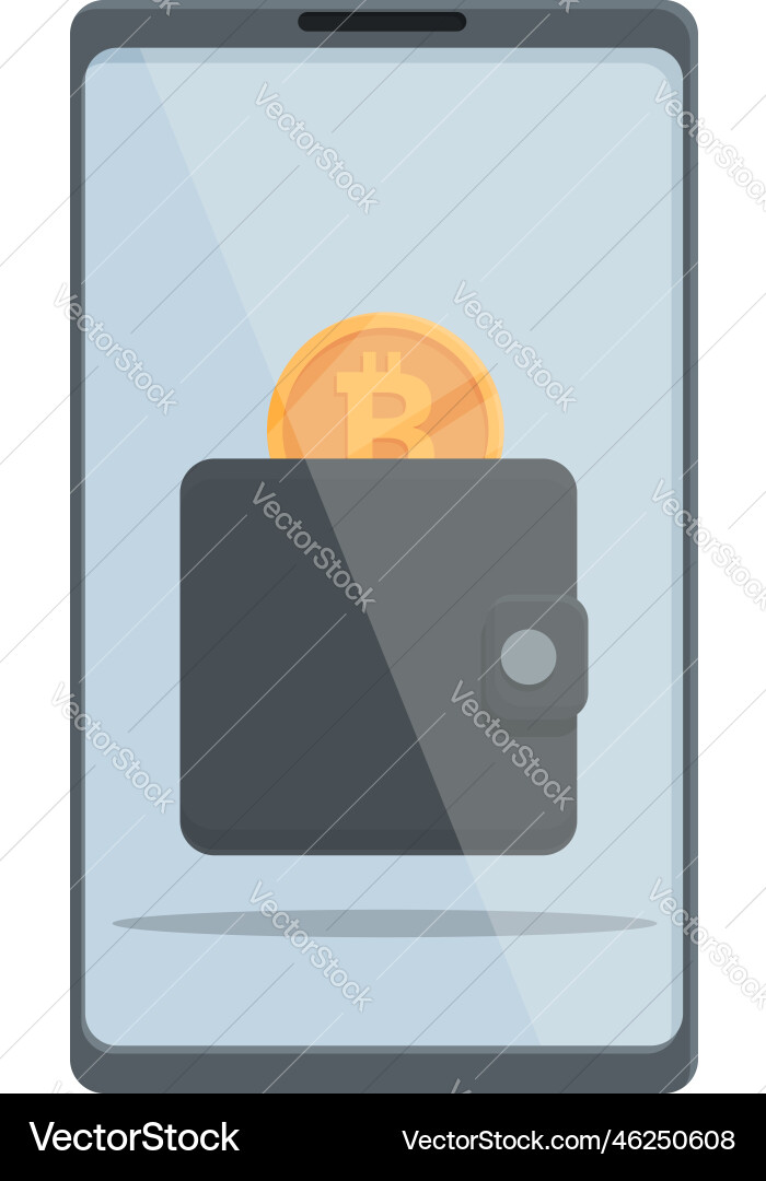 Online digital wallet icon cartoon crypto Vector Image
