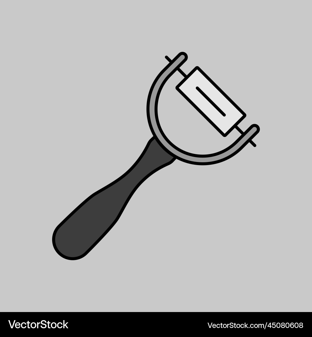 Peeler grayscale icon potato sign Royalty Free Vector Image