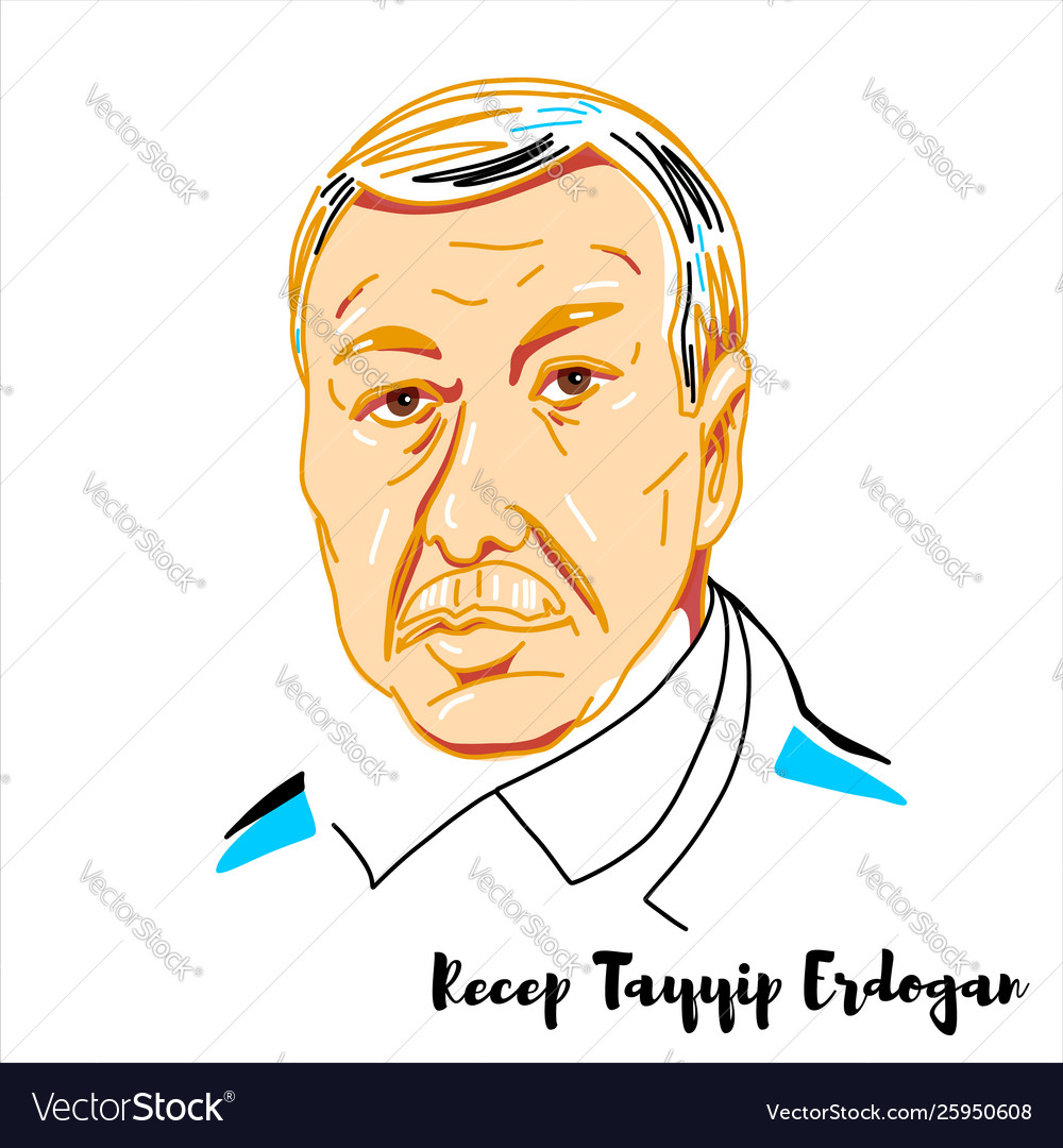 Recep tayyip erdogan portrait Royalty Free Vector Image Recep tayyip erdogan portrait Royalty Free Vector Image