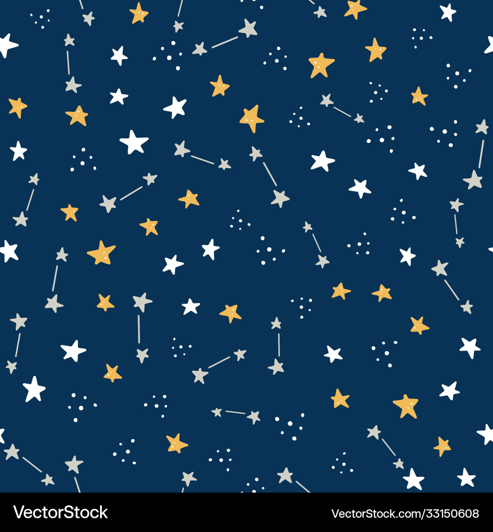 Space and galaxy seamless pattern with star Vector Image