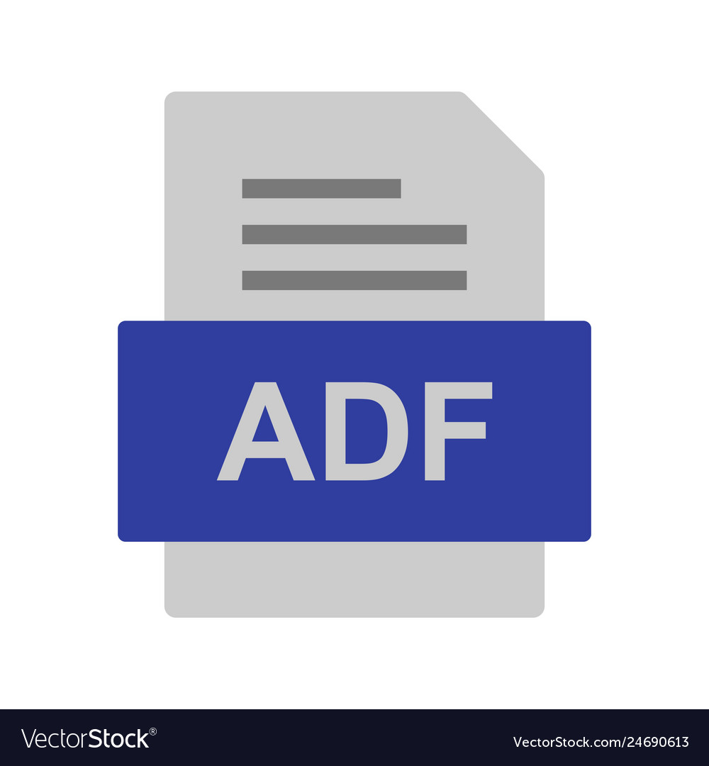 Adf file document icon Royalty Free Vector Image Adf file document icon Royalty Free Vector Image