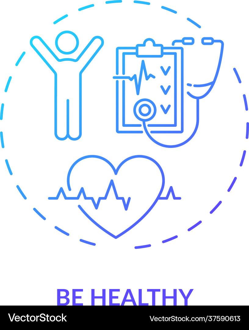 Be healthy concept icon Royalty Free Vector Image