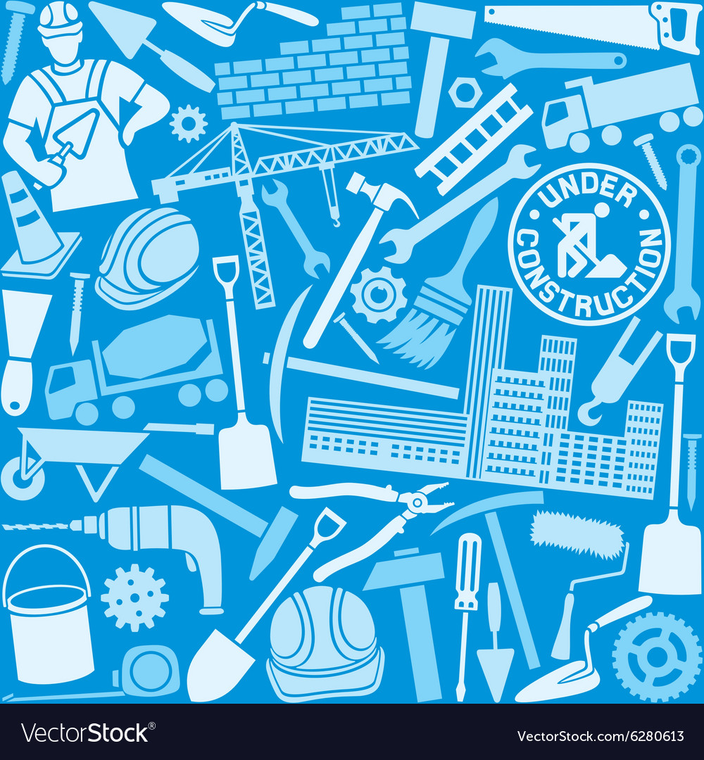 Building icon seamless pattern Royalty Free Vector Image