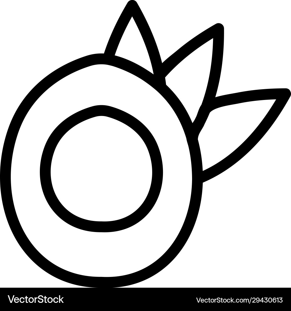 Coconut icon isolated contour symbol Royalty Free Vector