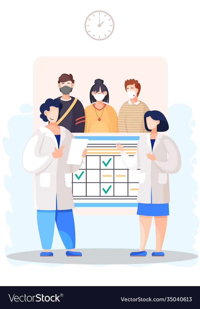 Coronavirus affects people the schedule Royalty Free Vector