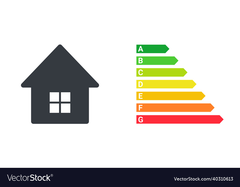 Energy efficiency concept efficient house Vector Image