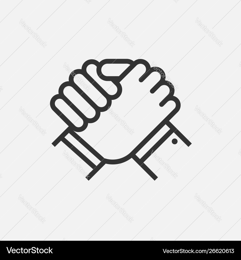 Handshake business partners human greeting arm Vector Image