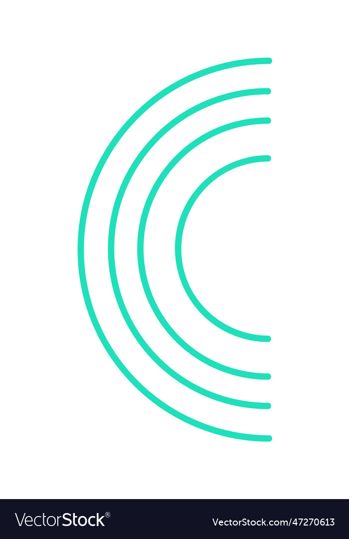 Linear rounded shape Royalty Free Vector Image