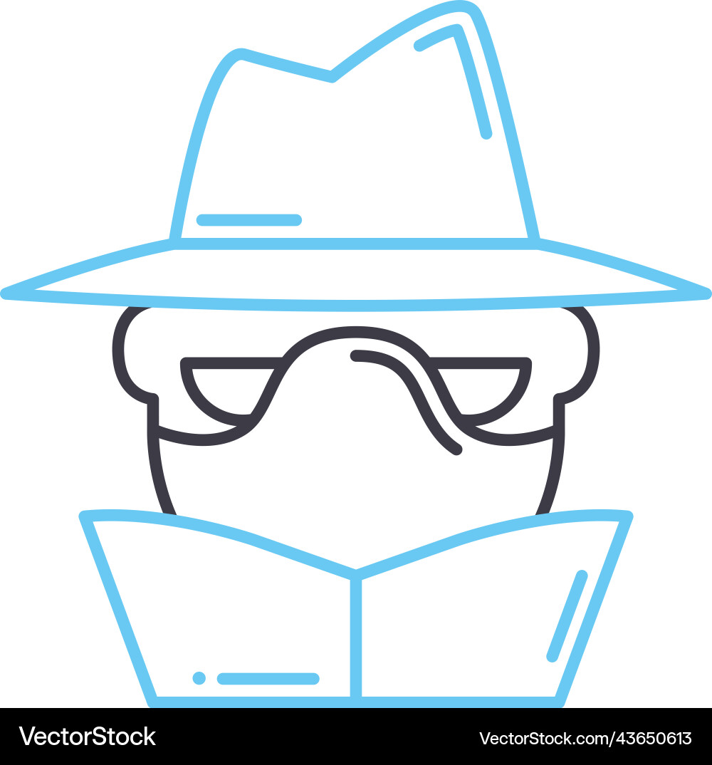 Mask line icon outline symbol Royalty Free Vector Image