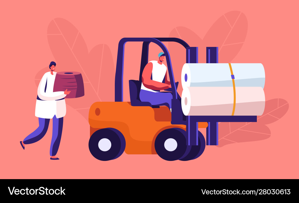 Modern textile factory production transportation Vector Image